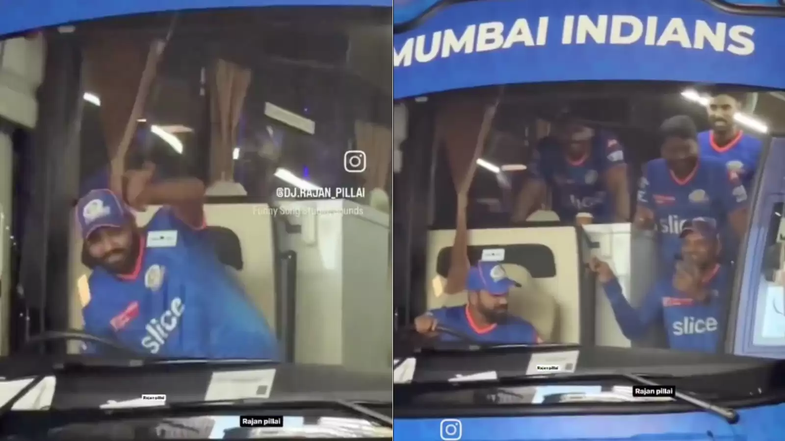 WATCH: Rohit Sharma drives Mumbai Indians team bus