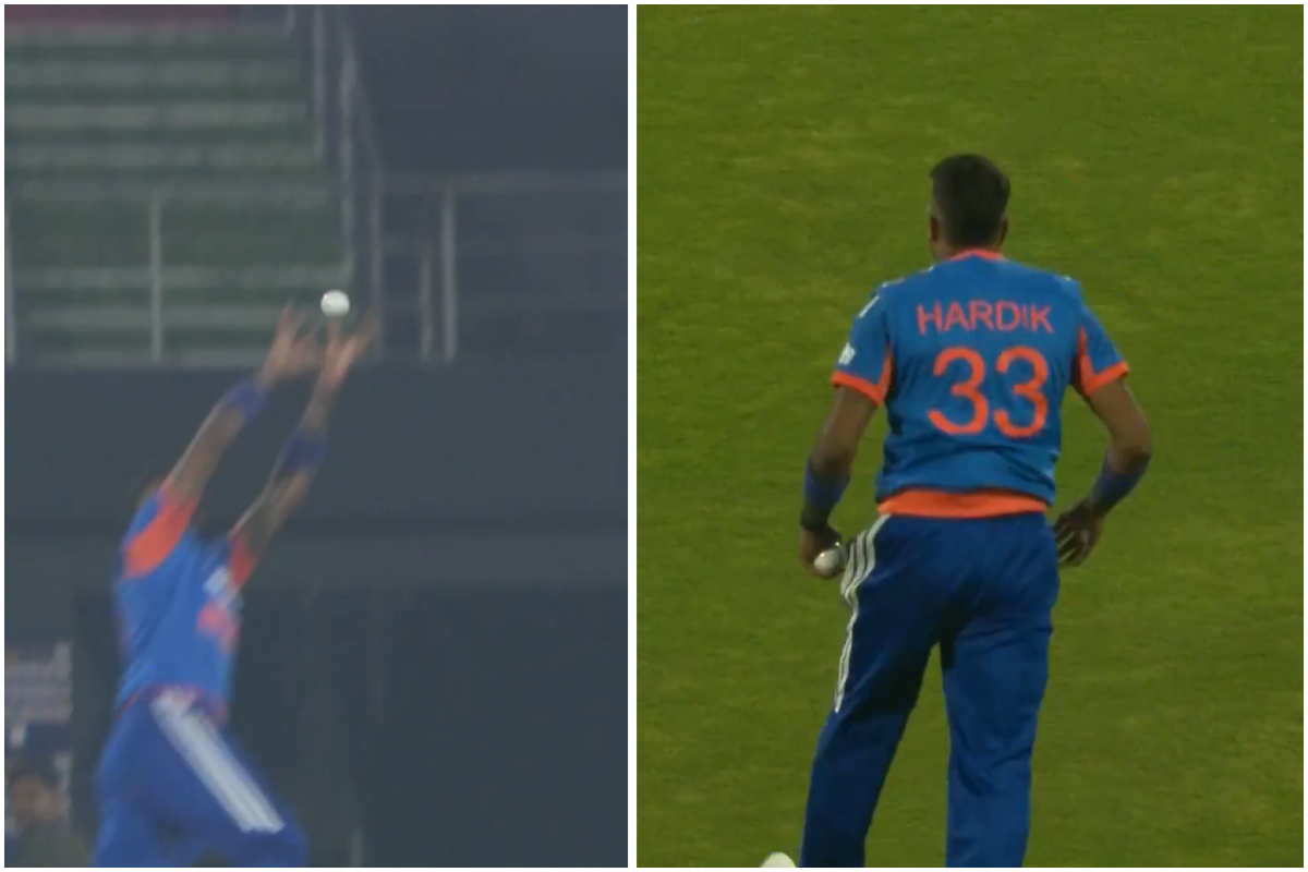 Hardik Pandya Grabs A Stunner As Harshit Rana Sends Devon Conway ...